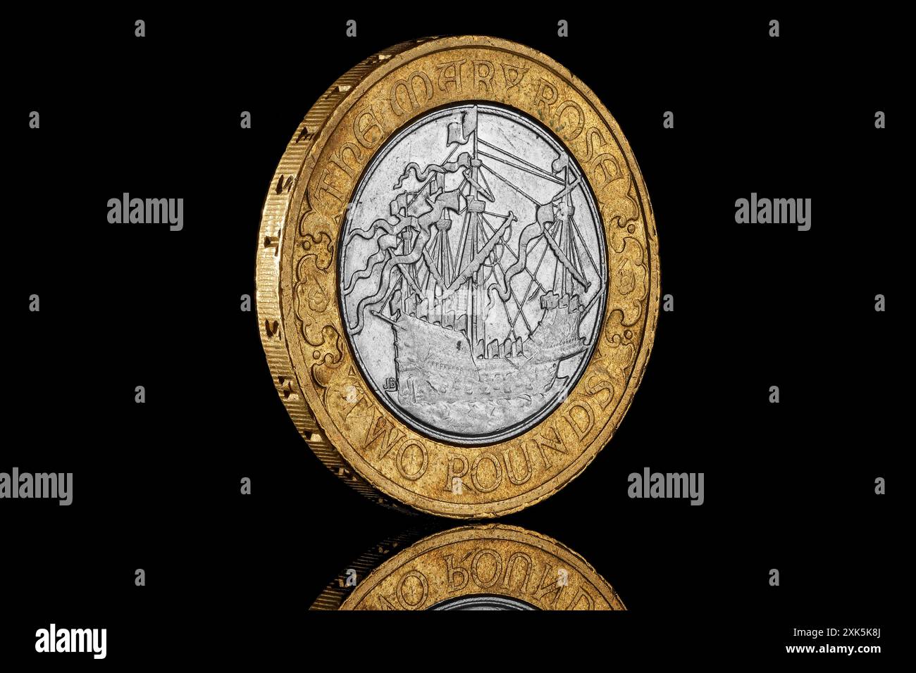 Mary rose two pound coin hi-res stock photography and images - Alamy