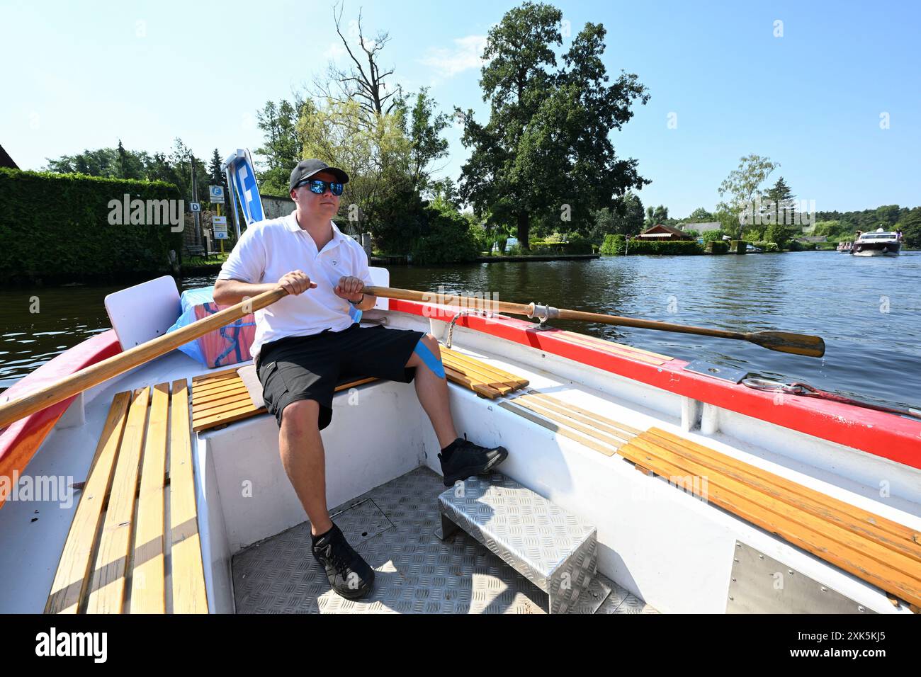 Berlin, Germany. 21st July, 2024. Marcel Franke moves Berlin's only ...