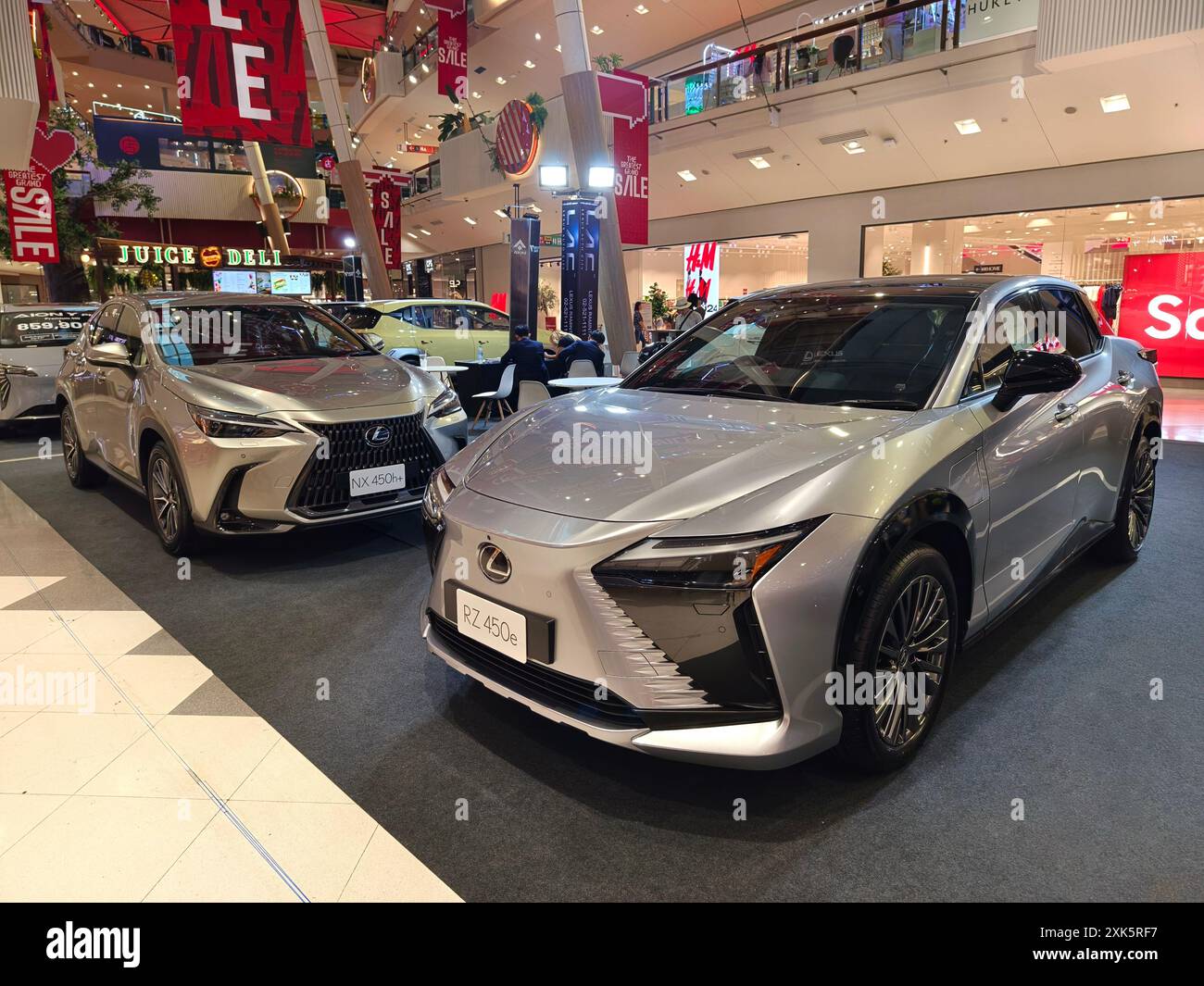 PHUKET, THAILAND- June 10, 2024: Modern cars inside an Lexus showroom ...