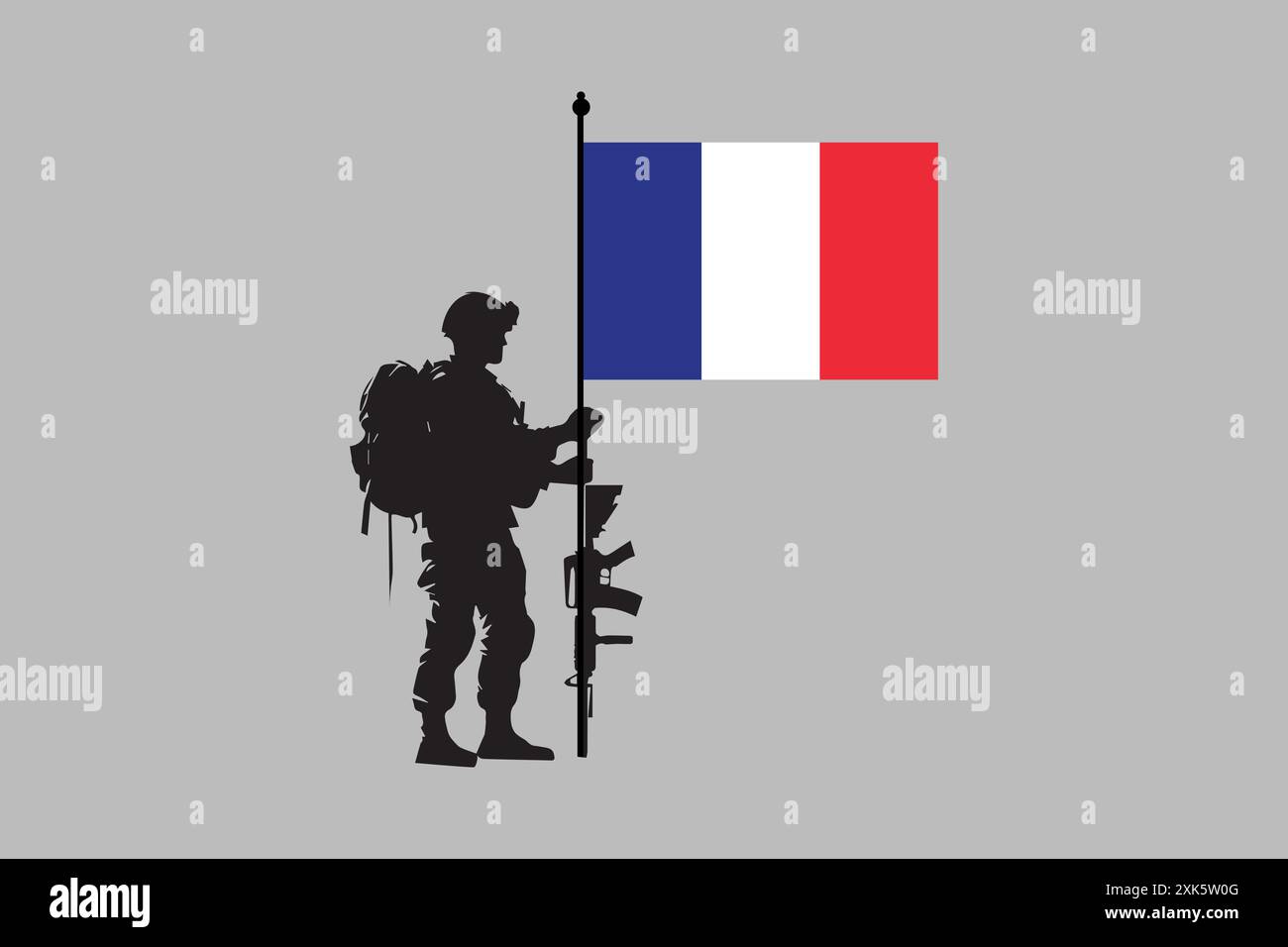 Soldier french flag Stock Vector Images - Alamy