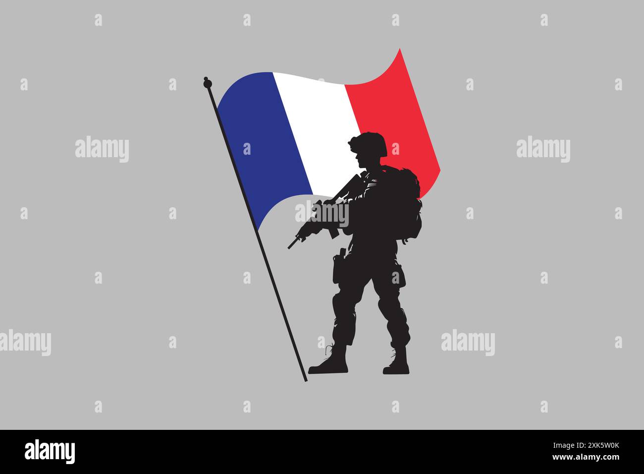 Soldier french flag Stock Vector Images - Alamy