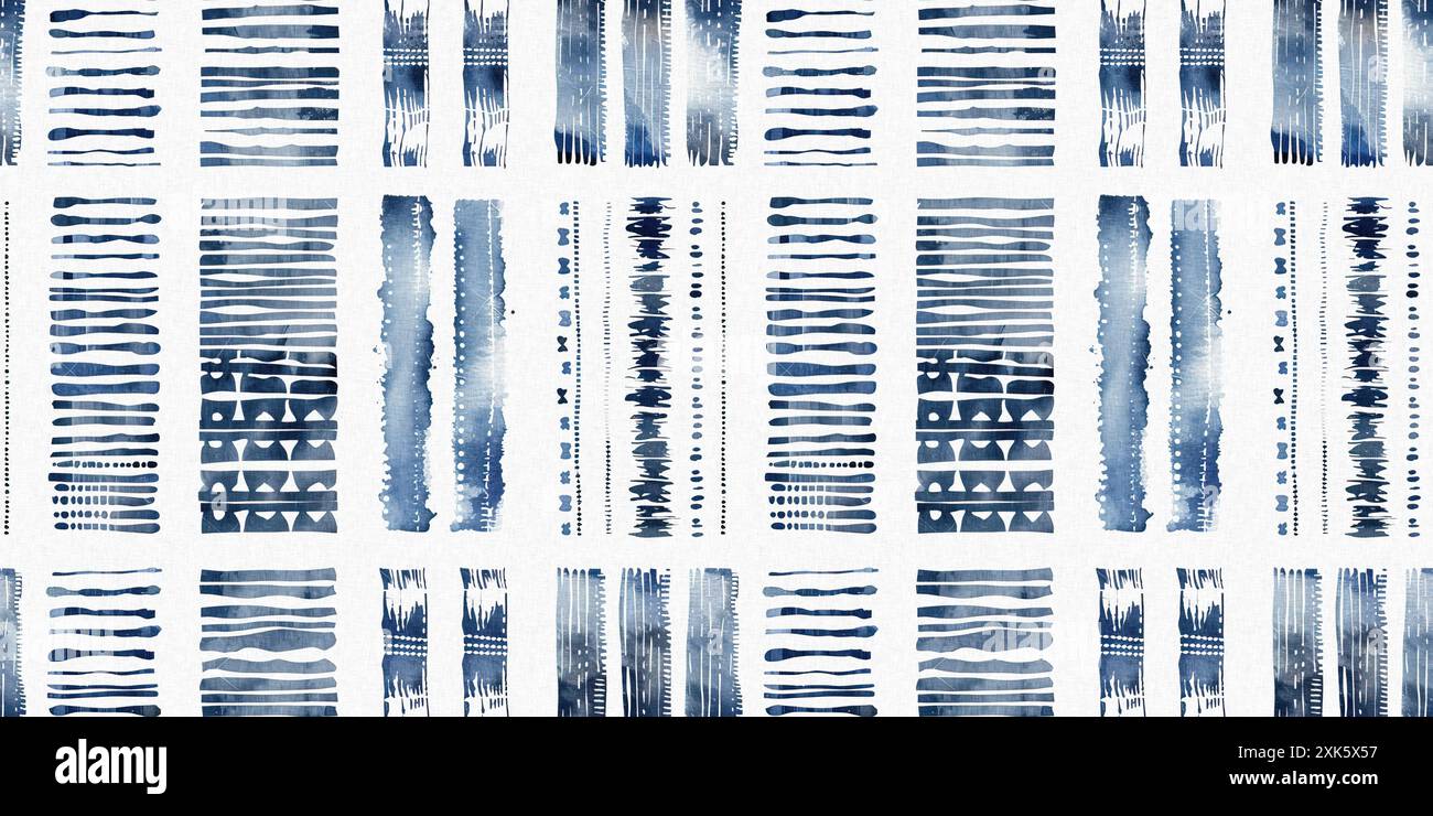 Modern blue white irregular beach stripe border for summer doodle ...