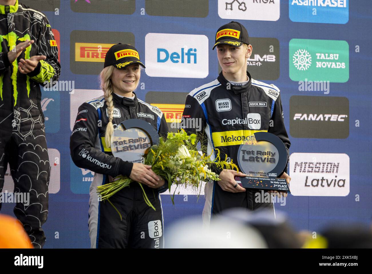 PAJARI Sami, Toyota Yaris Rally2, portrait, podium, portrait during the ...