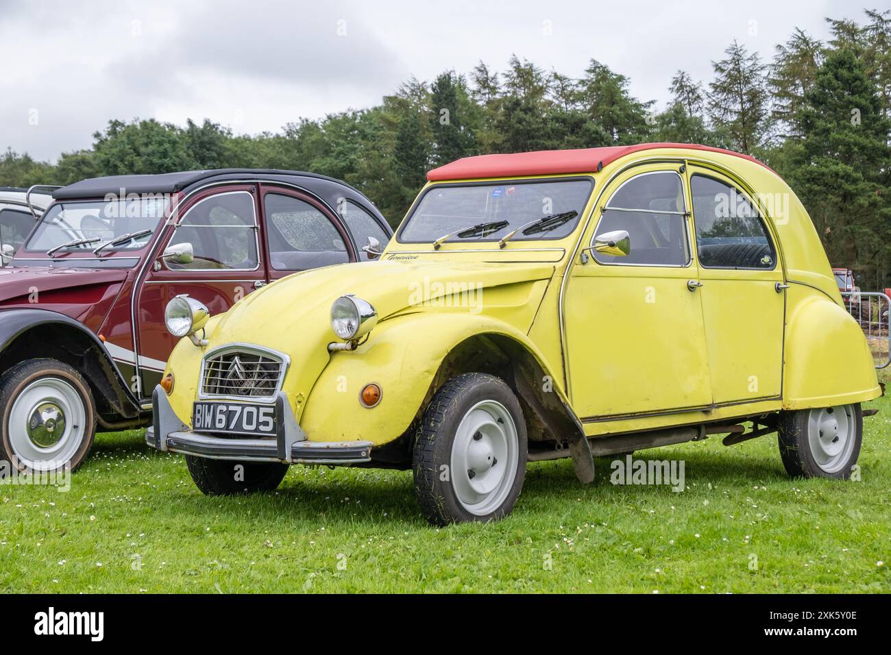 Ballymena, Northern Ireland - July 20th, 2024: vintage yellow Citroen ...