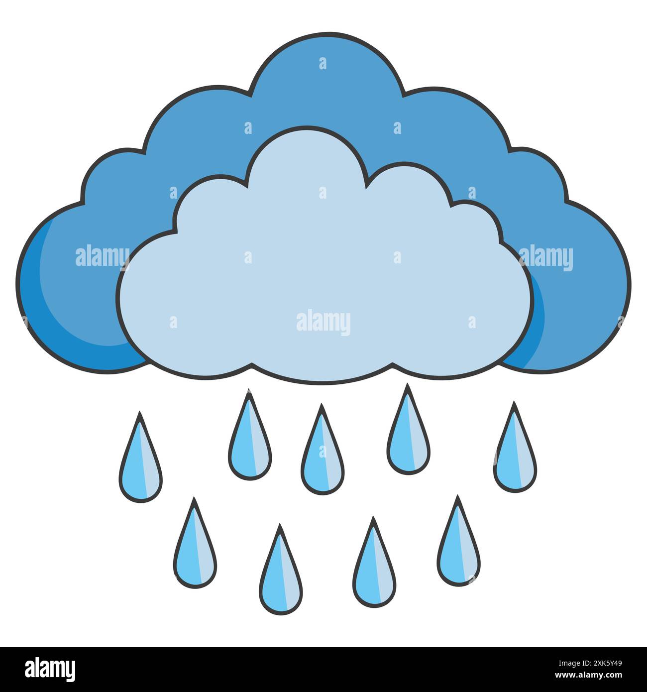 Isolated vector illustration rainy Stock Vector Images - Alamy