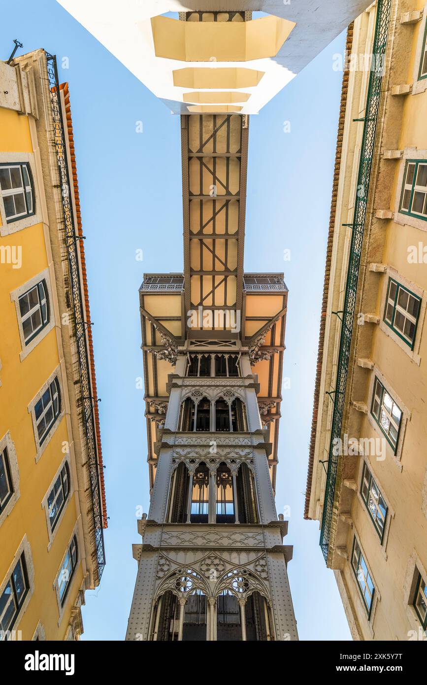 Tourism elevator neo gothic iron the santa justa iron lift hi-res stock ...