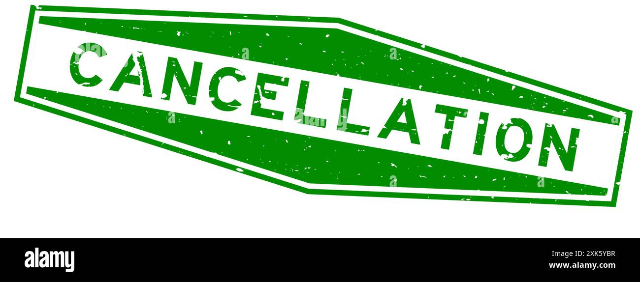 Grunge green cancellation word hexagon rubber seal stamp on white background Stock Vector Image ...