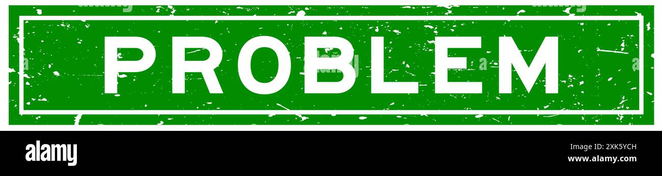 Grunge green problem word square rubber seal stamp on white background Stock Vector Image & Art ...