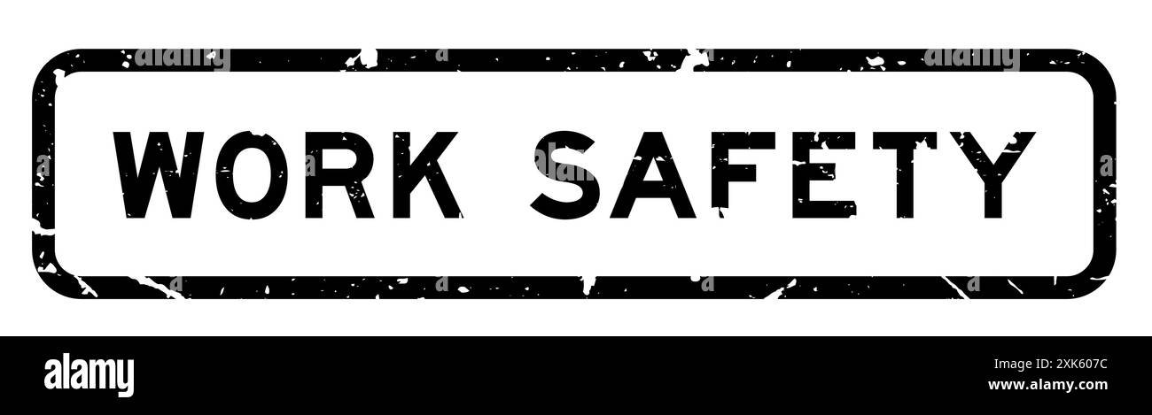 Grunge black work safety word square rubber seal stamp on white background Stock Vector Image ...