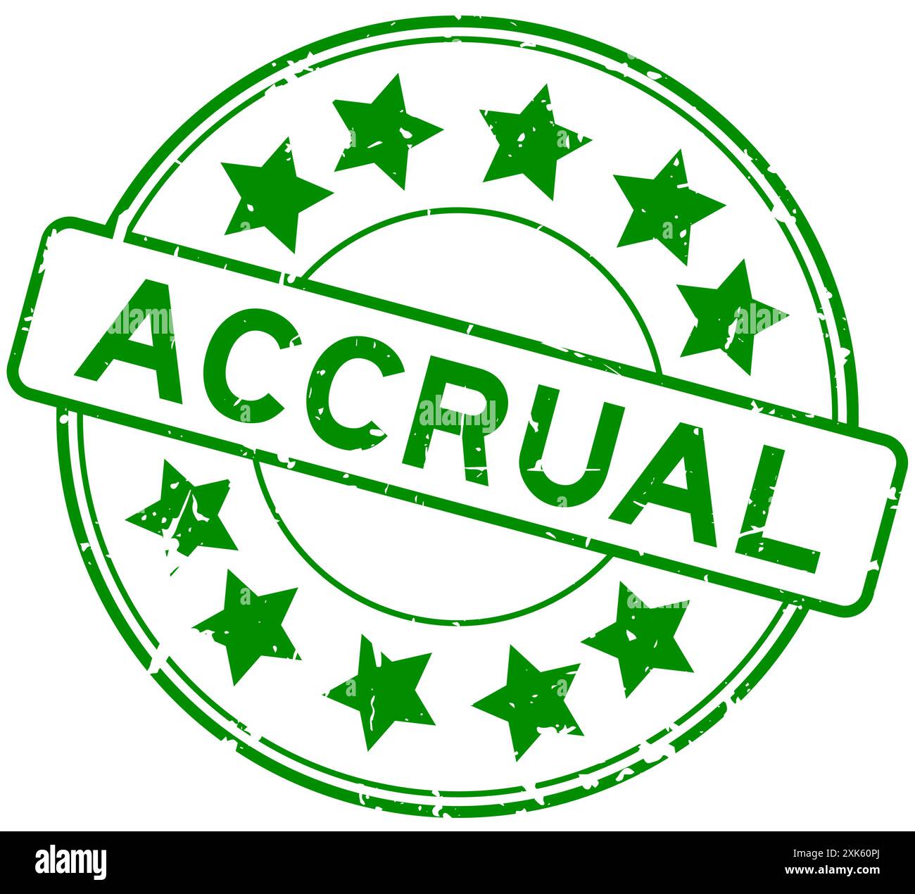 Grunge green accrual word round rubber seal stamp on white background Stock Vector Image & Art ...