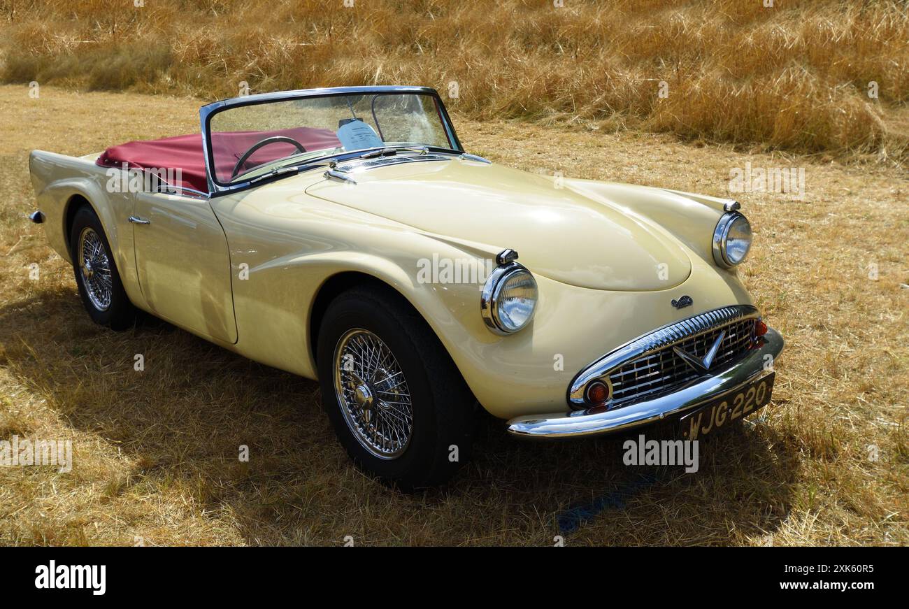 Classic Cream Daimler Dart Motor Car parked on grass Stock Photo - Alamy