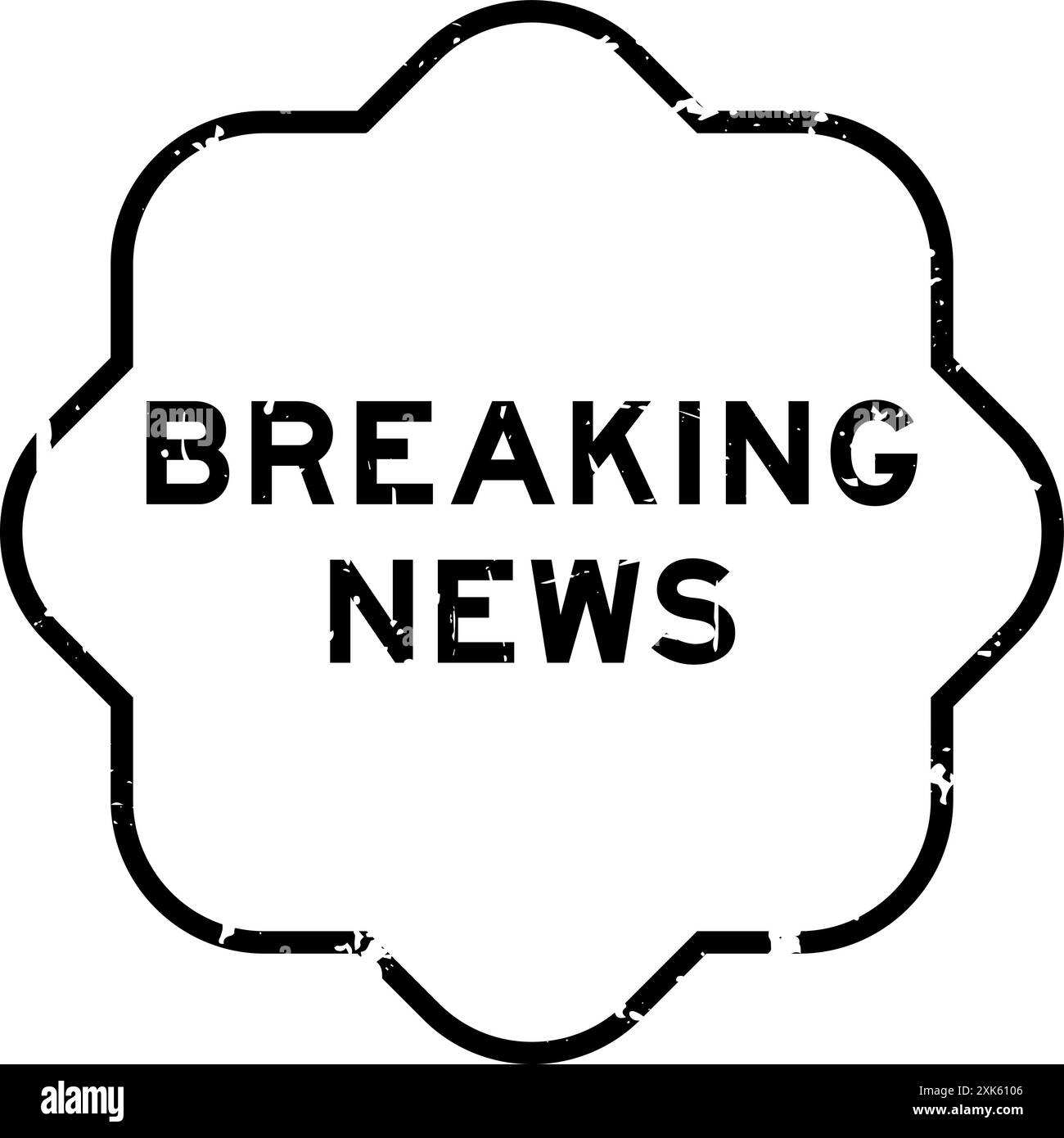 Grunge black breaking news word rubber seal stamp on white background ...