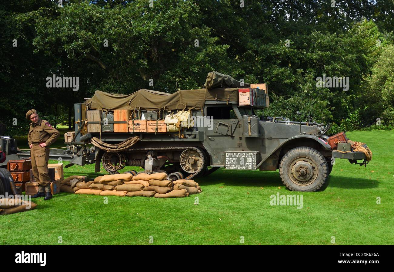 Vintage M3 Armoured Half Track Stock Photo - Alamy