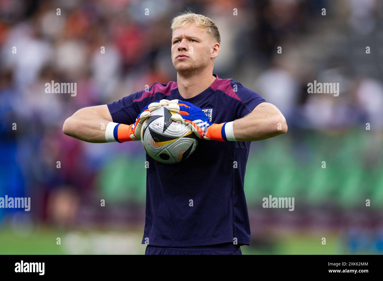Aaron Ramsdale of England seen in action during the UEFA EURO 2024 ...