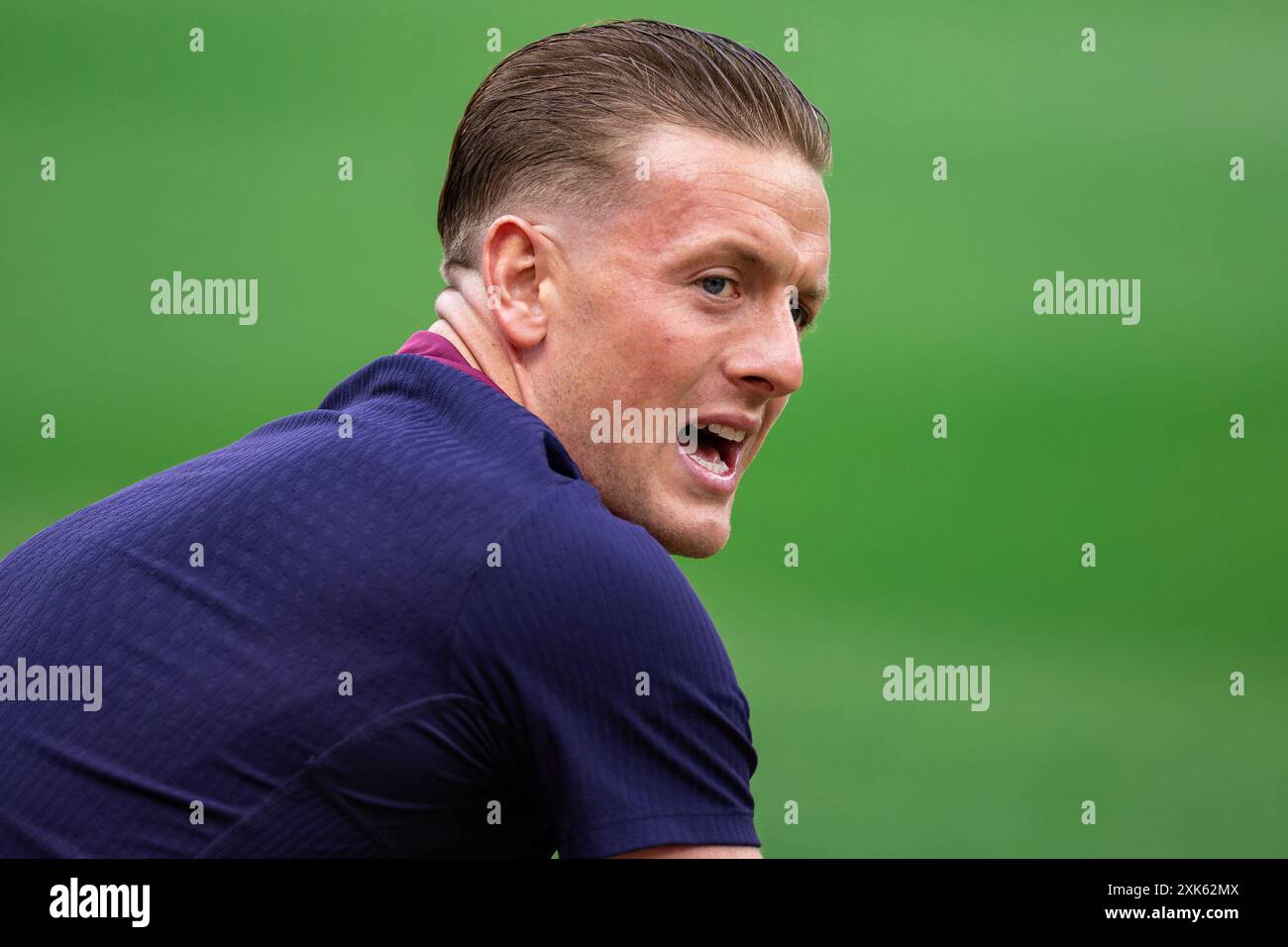 Jordan Pickford of England seen in action during the UEFA EURO 2024 ...