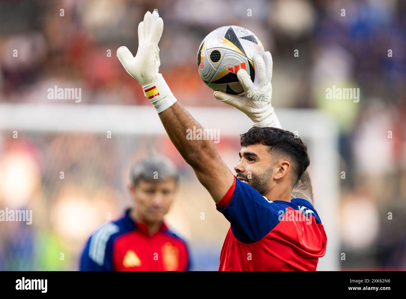 David Raya of Spain seen in action during the UEFA EURO 2024 final ...