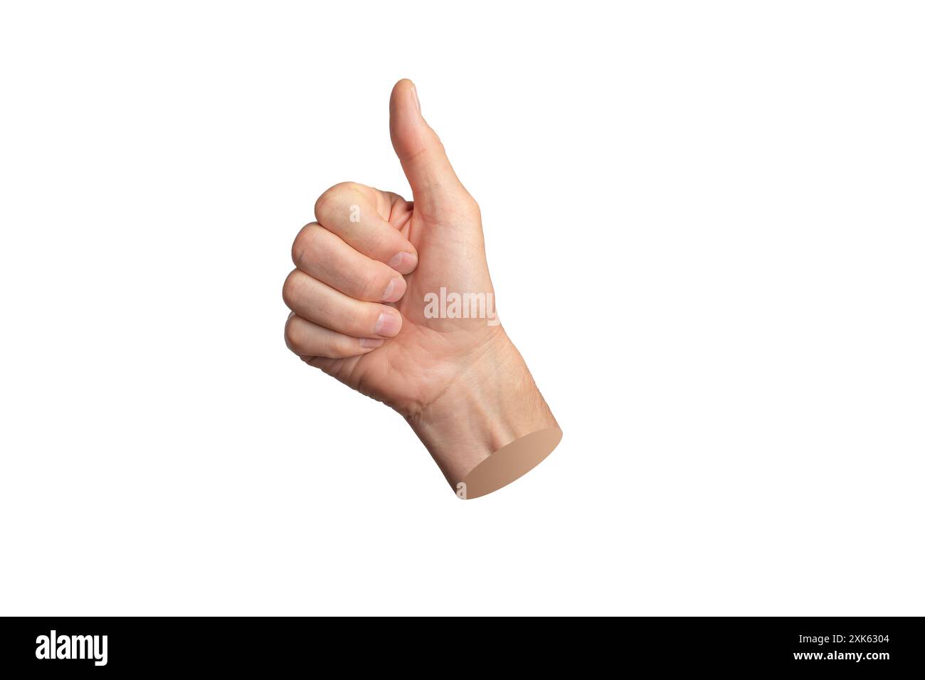 Thumb up gesture, hand showing good, finger like, yes okay, isolated ...