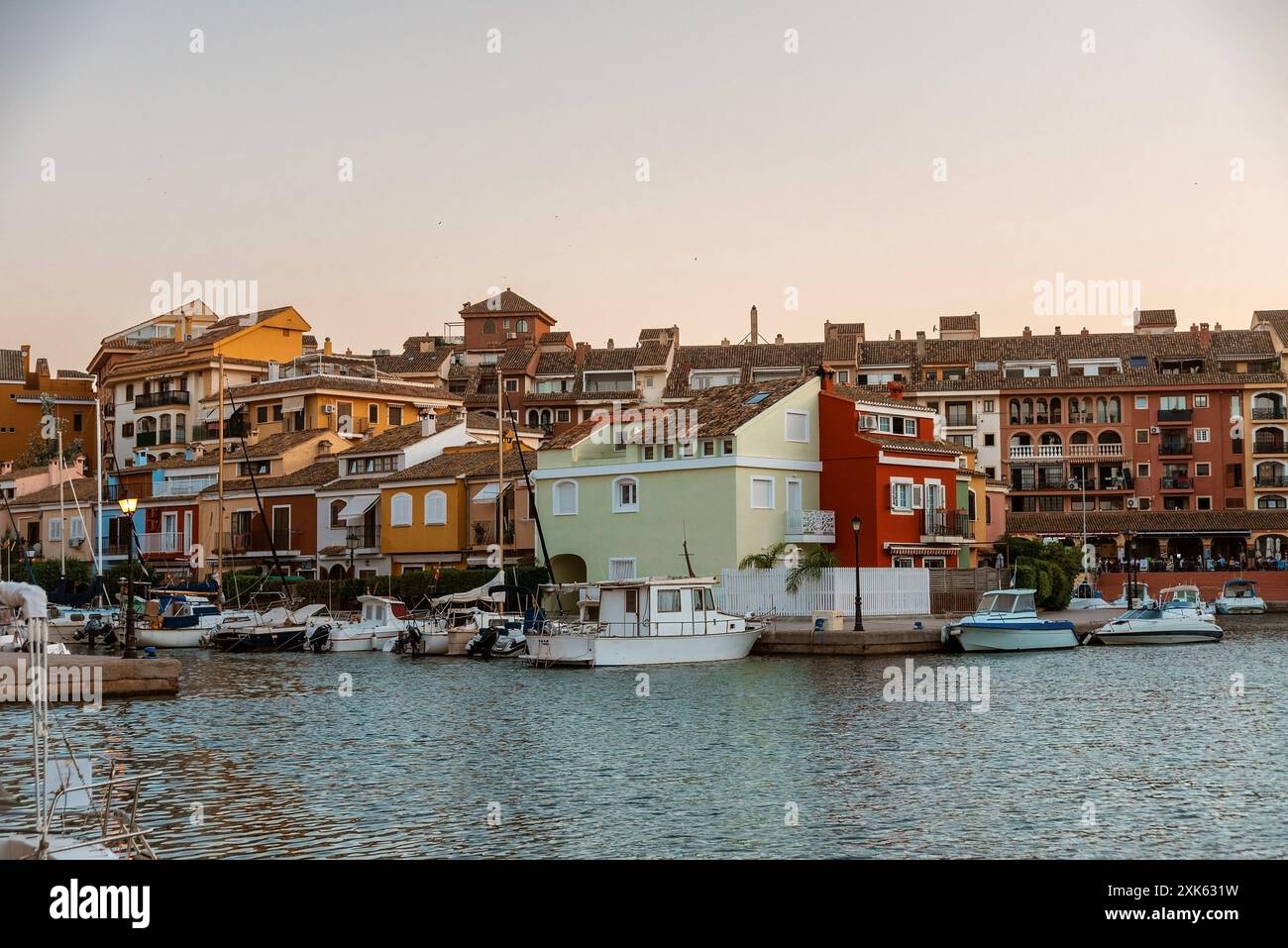 Colorful Waterfront Homes in Port Saplaya, Valencia Stock Photo - Alamy