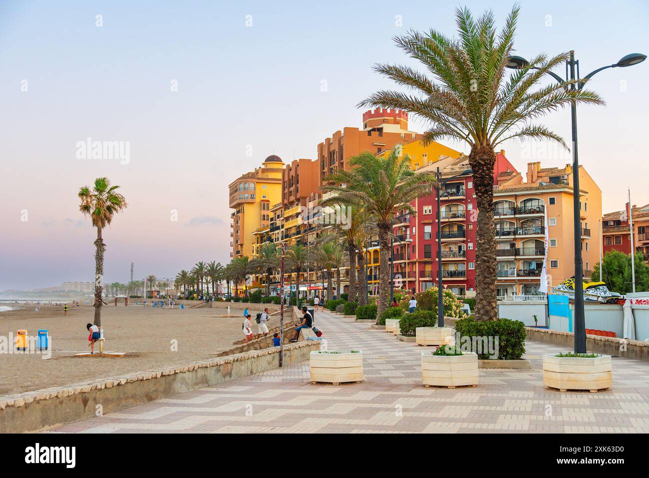 Colorful Waterfront Homes in Port Saplaya, Valencia Stock Photo - Alamy