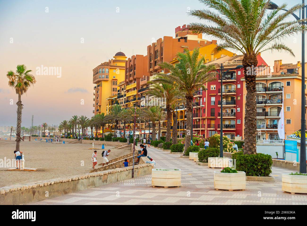 Colorful Waterfront Homes in Port Saplaya, Valencia Stock Photo - Alamy