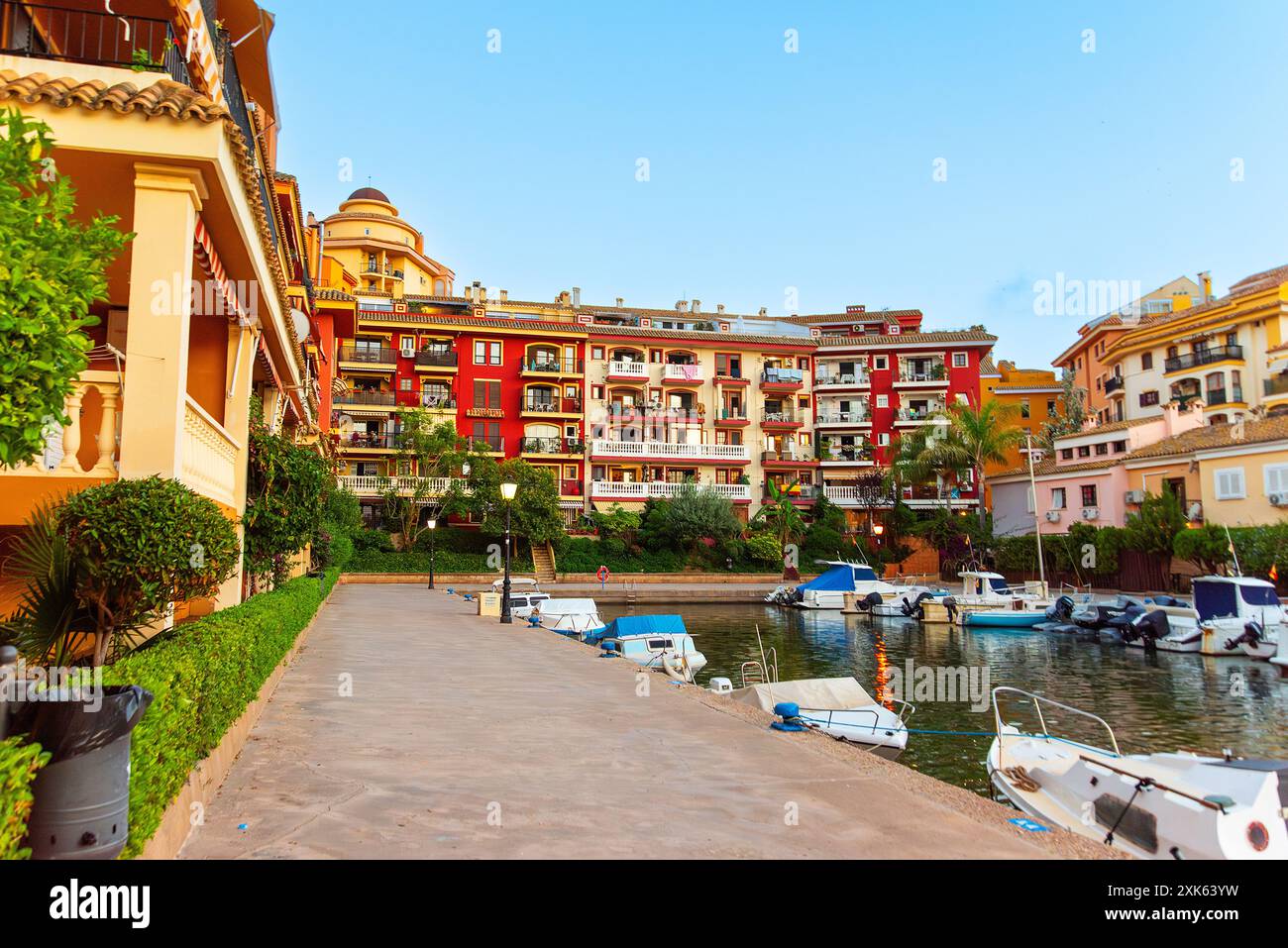 Colorful Waterfront Homes in Port Saplaya, Valencia Stock Photo - Alamy