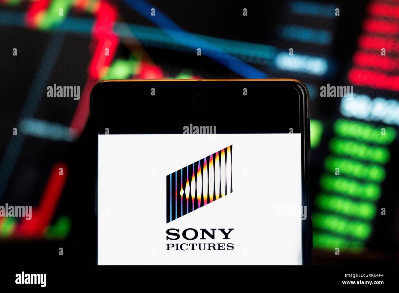 In this photo illustration, the American film studio, production and ...