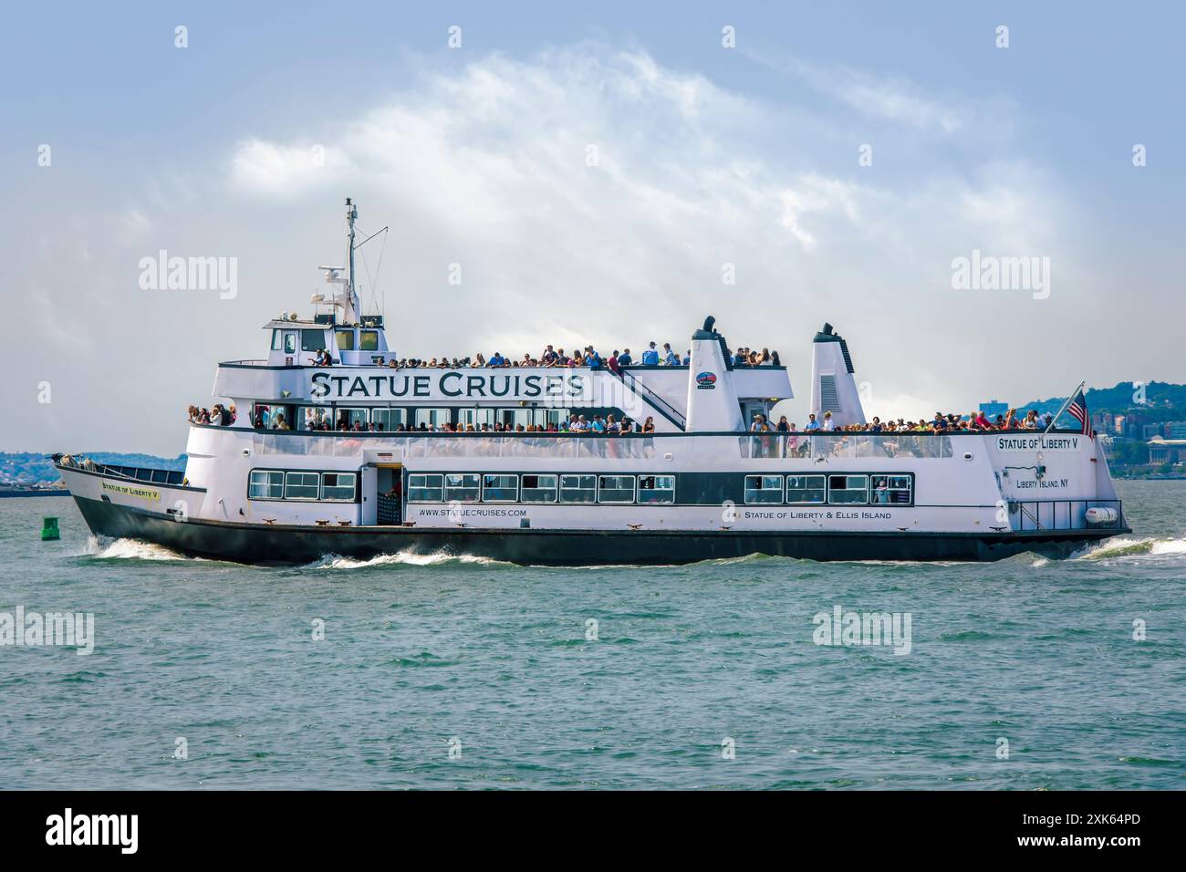 Statue of Liberty V - One of the cruise boats that take tourists to ...