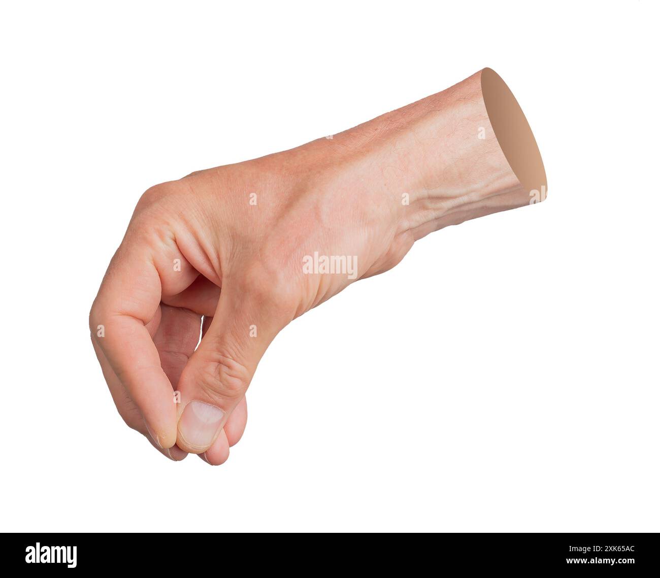 Pinch hand, fingers isolated on white background Stock Photo - Alamy