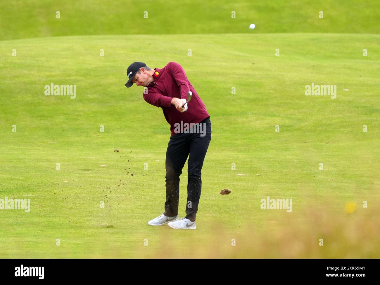 England's Justin Rose plays from the 10th fairway during day four of The Open at Royal Troon ...