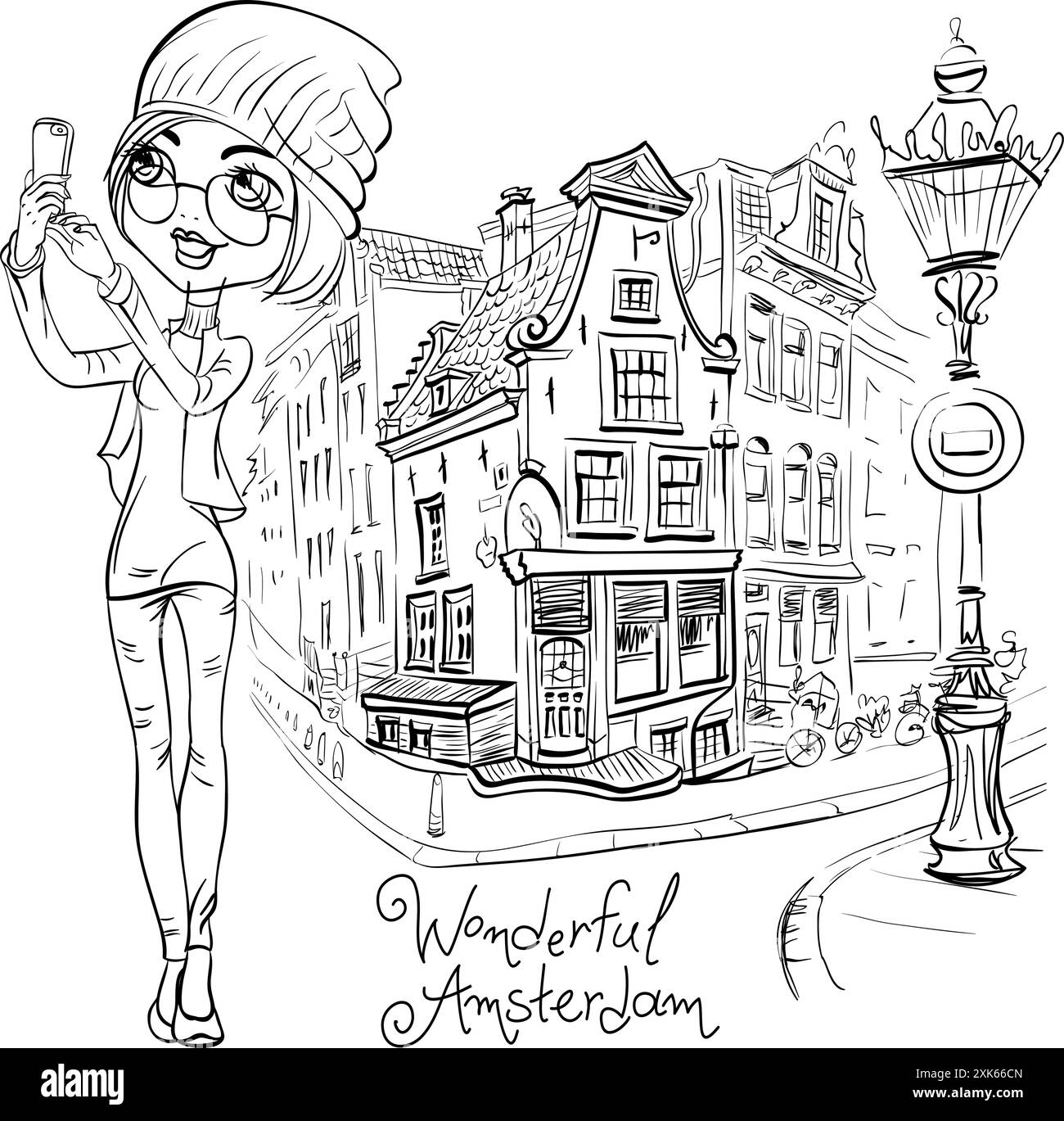 Lamp post amsterdam holland Black and White Stock Photos & Images - Alamy