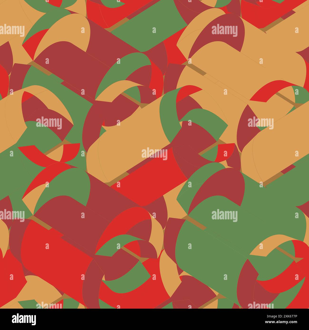 Christmas seamless pattern 3d geometric elements. Xmas design for ...