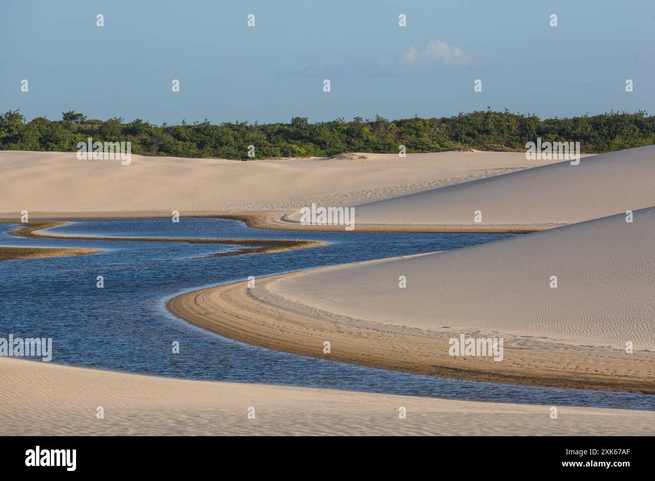 Lagoons in the desert of Lencois Maranhenses National Park, Brazil ...