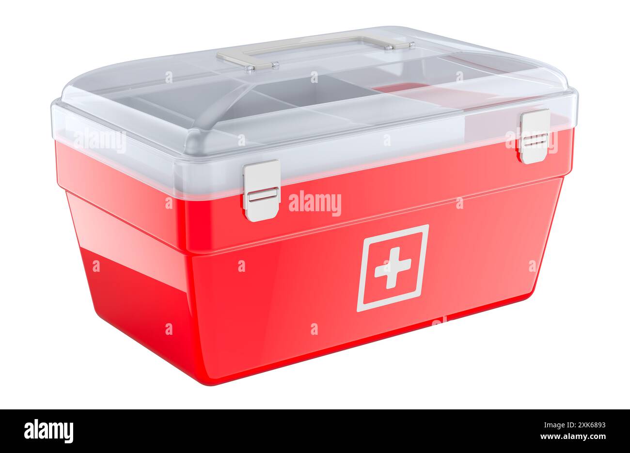Plastic First Aid Kit, 3D rendering isolated on white background Stock ...