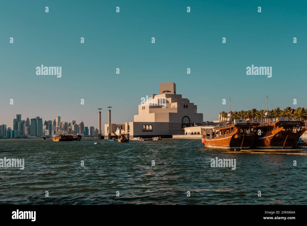 Doha, Qatar - May 19 , 2024 - panoramic view of the Museum of Islamic ...