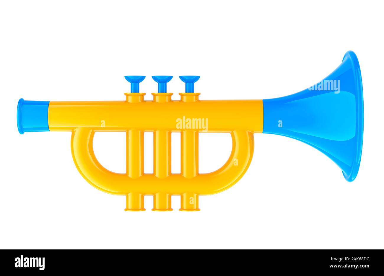 Blue toy trumpet store