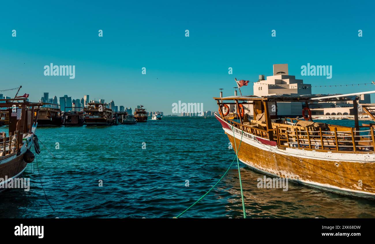 Doha, Qatar - May 19 , 2024 - panoramic view of the Museum of Islamic ...