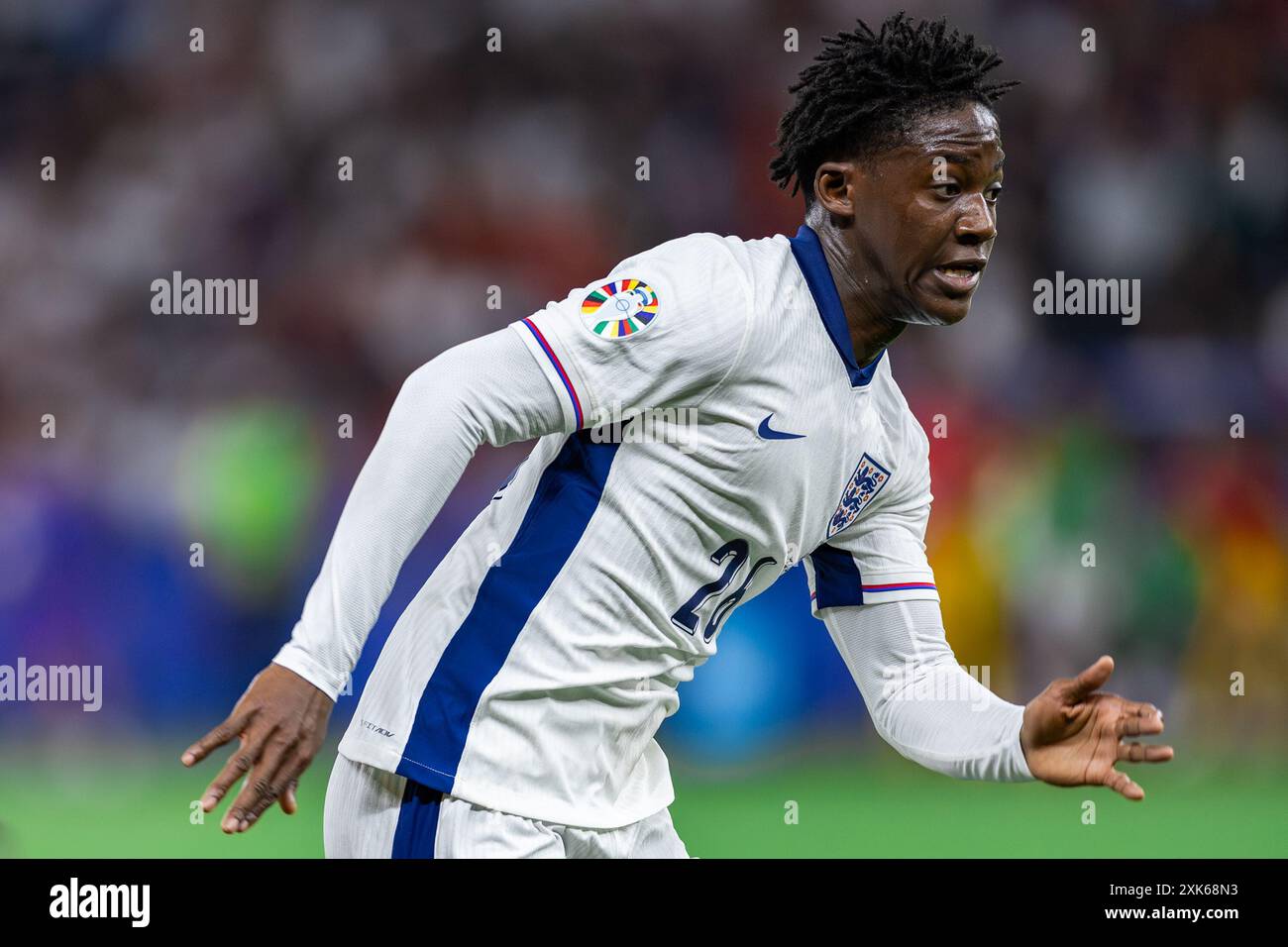 Kobbie Mainoo of England seen in action during the UEFA EURO 2024 final ...