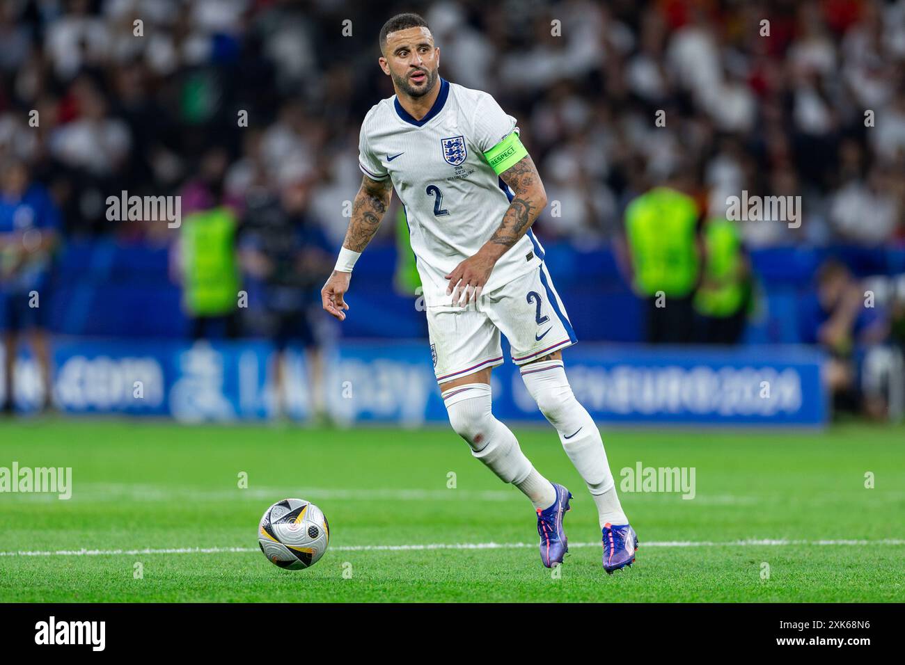 Kyle Walker of England seen in action during the UEFA EURO 2024 final ...