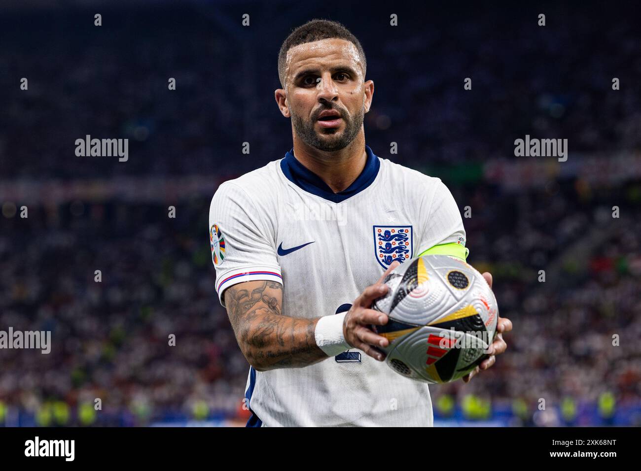 Kyle Walker of England seen in action during the UEFA EURO 2024 final ...