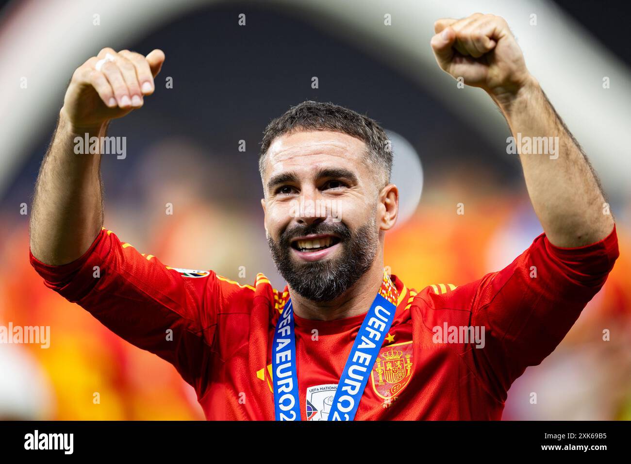 Dani Carvajal of Spain celebrates a win UEFA EURO 2024 during the UEFA ... Dani Carvajal of Spain celebrates a win UEFA EURO 2024 during the UEFA ...