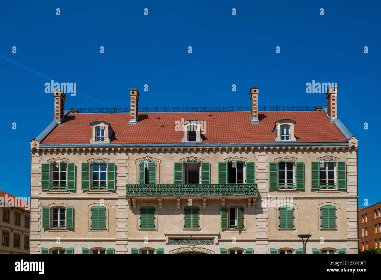 Grey green shutters hi-res stock photography and images - Alamy