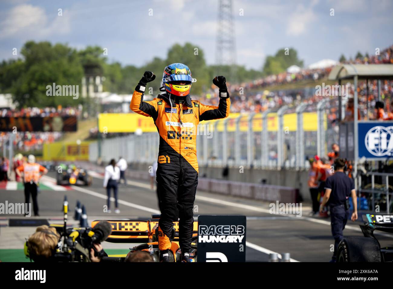 BUDAPEST - Oscar Piastri (McLaren) wins the Hungarian Grand Prix at the ...