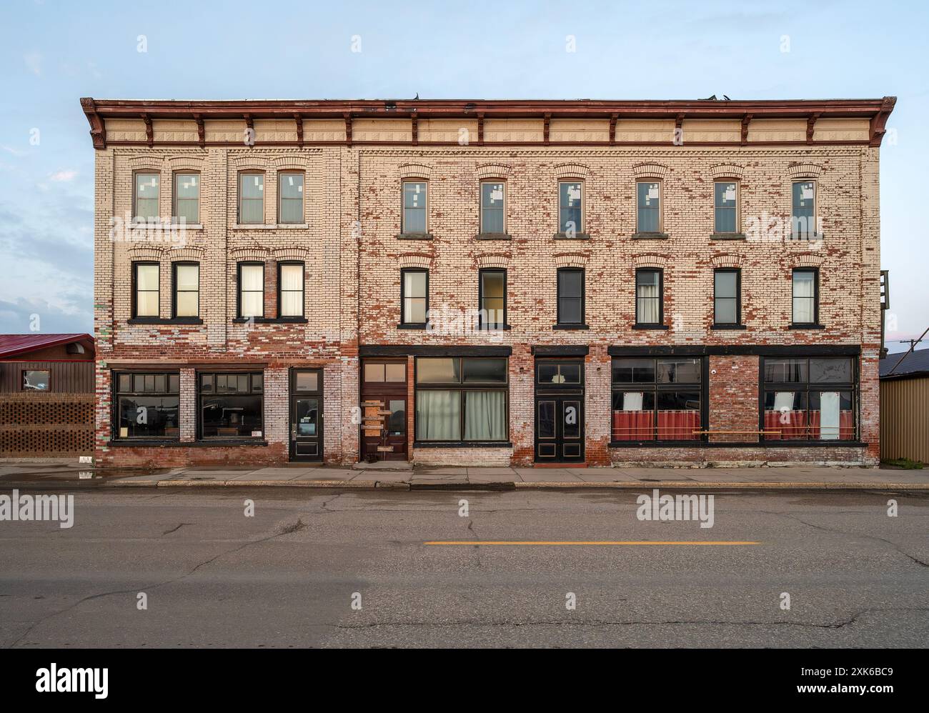 Old abandoned brick building in downtown Maple Creek, Saskatchewan ...