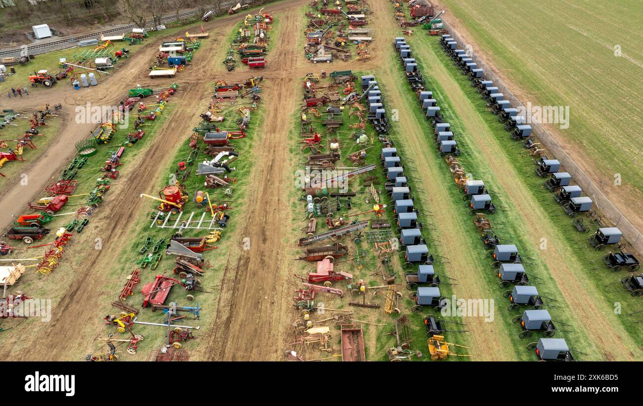 Gordonville, Pennsylvania, USA, March 3, 2024 - Aerial View Of Multiple ...