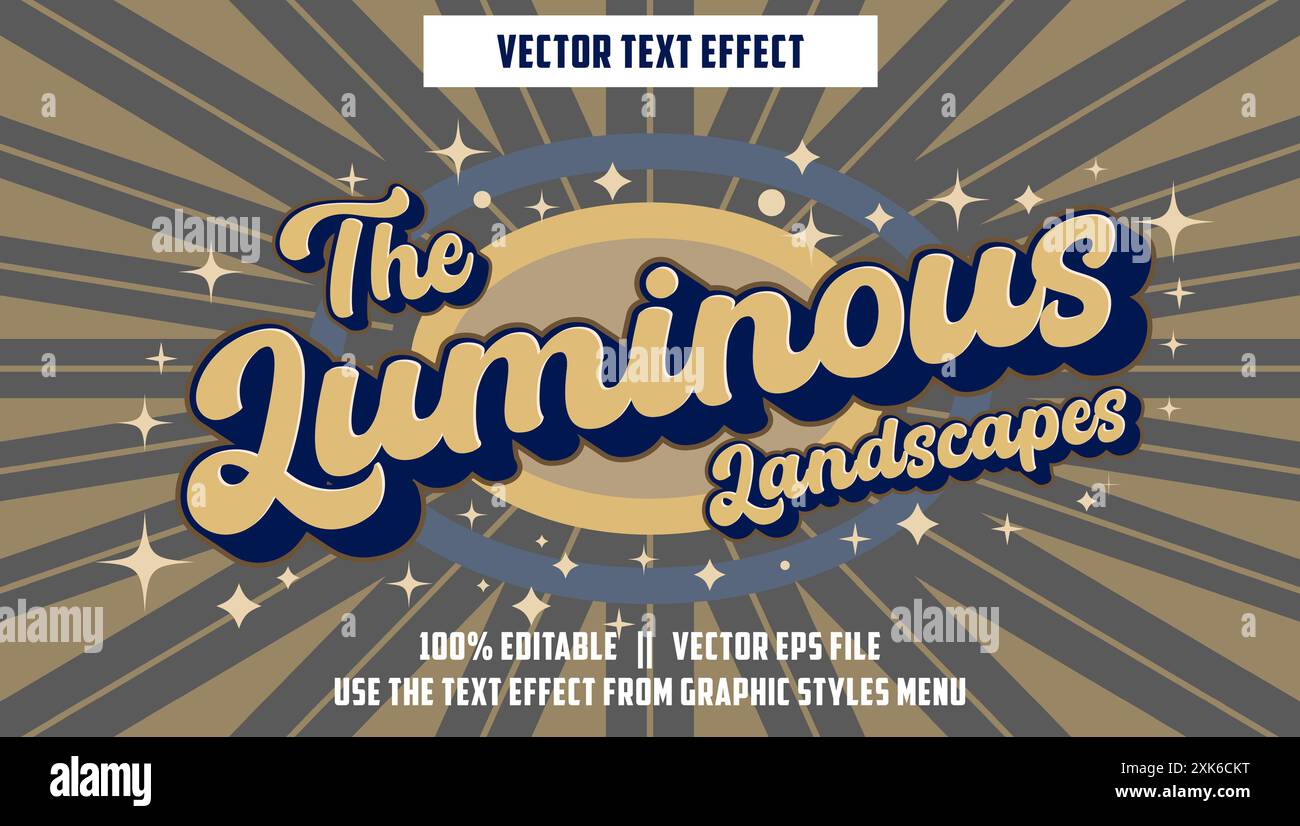 The Luminous Landscapes 3D Retro Editable Vector Text Effect with ...