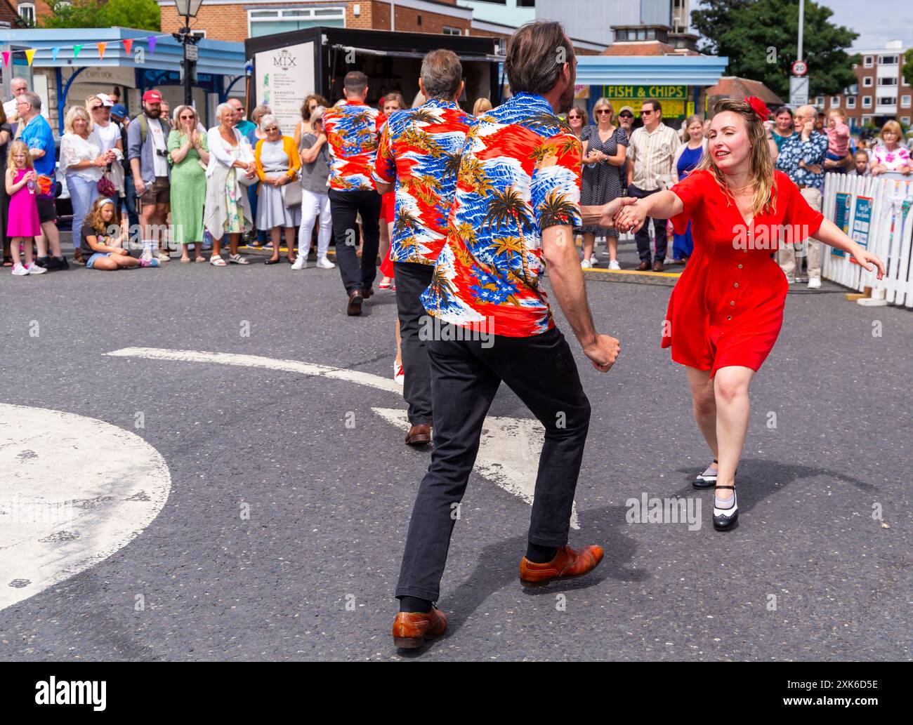 Poole, Dorset UK. 21st July 2024. Crowds flock to Poole Goes Vintage ...
