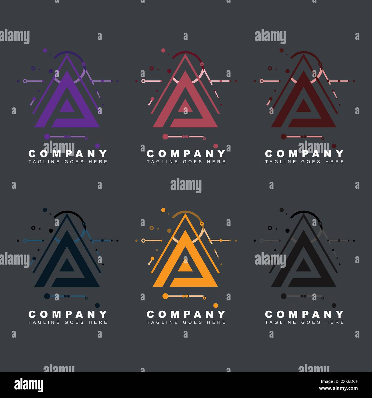 Modern and sleek letter A logo, featuring a minimalist for a tech ...