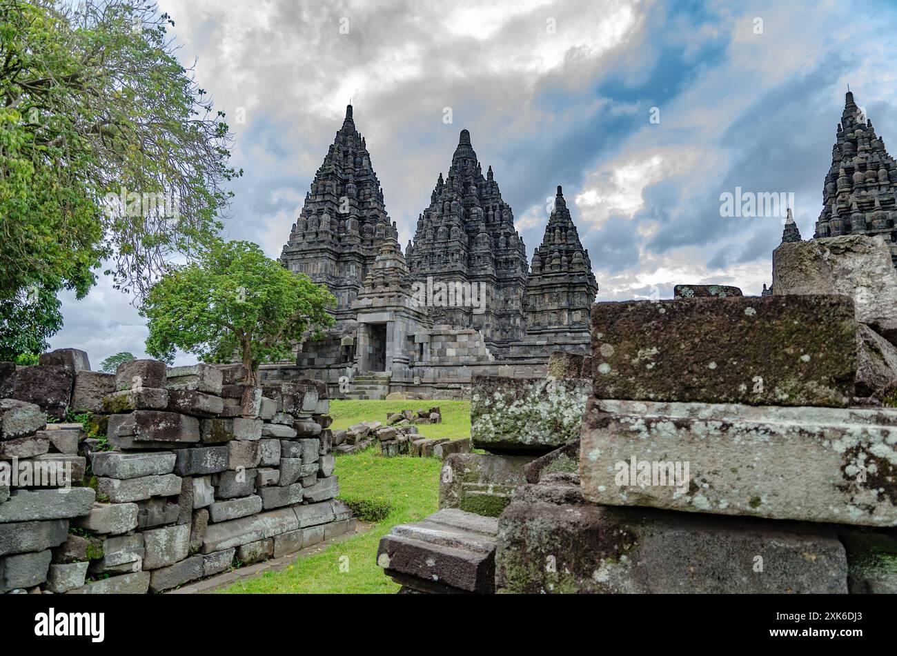 Ruins of of the Prambanan Temple Compounds. Java. Indonesia Stock Photo ...