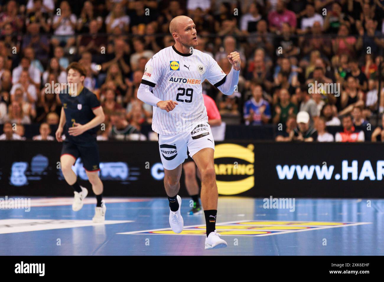 Tim HORNKE (DHB Deutschland, #29) jubelt/freut sich, Emotion, Freude ...