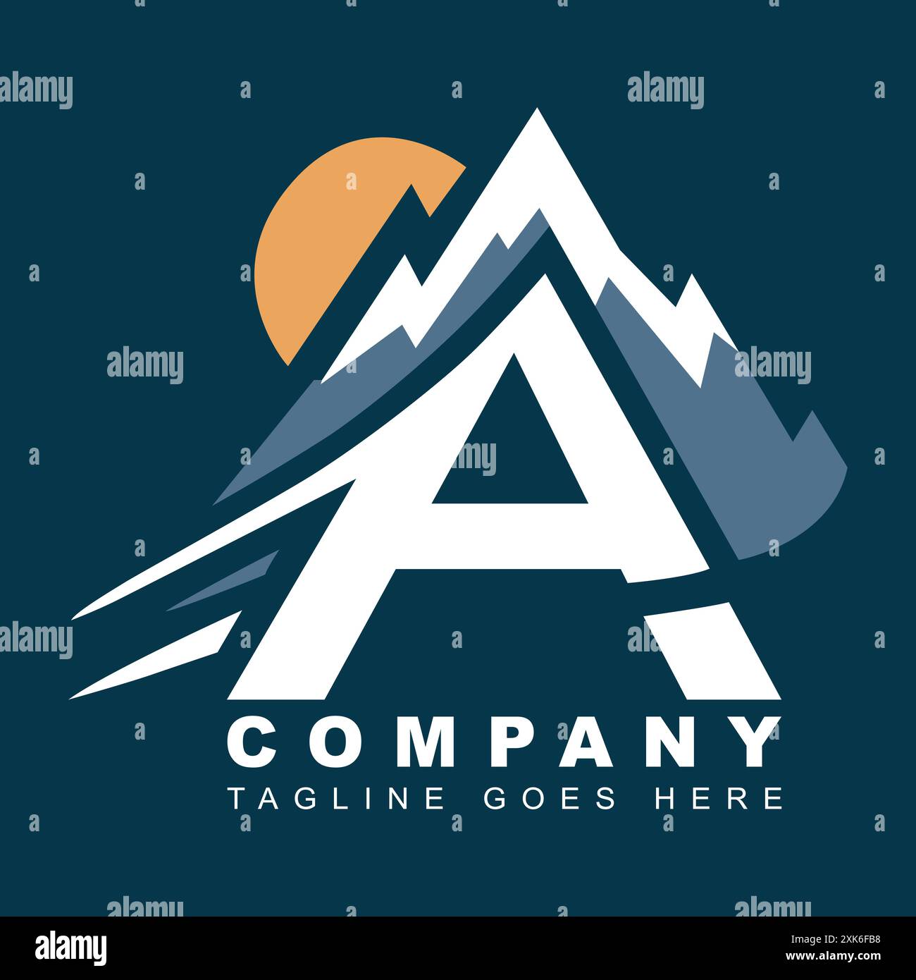Mountaintop letter a design Stock Vector Images - Alamy